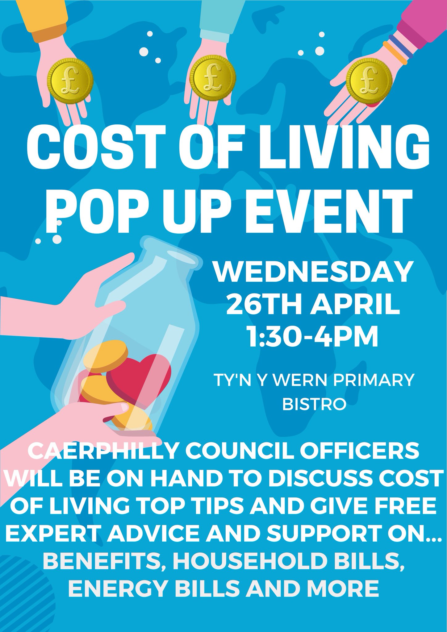 Cost of Living Pop Up Event at Tyn y Wern Primary Bistro - Bedwas ...