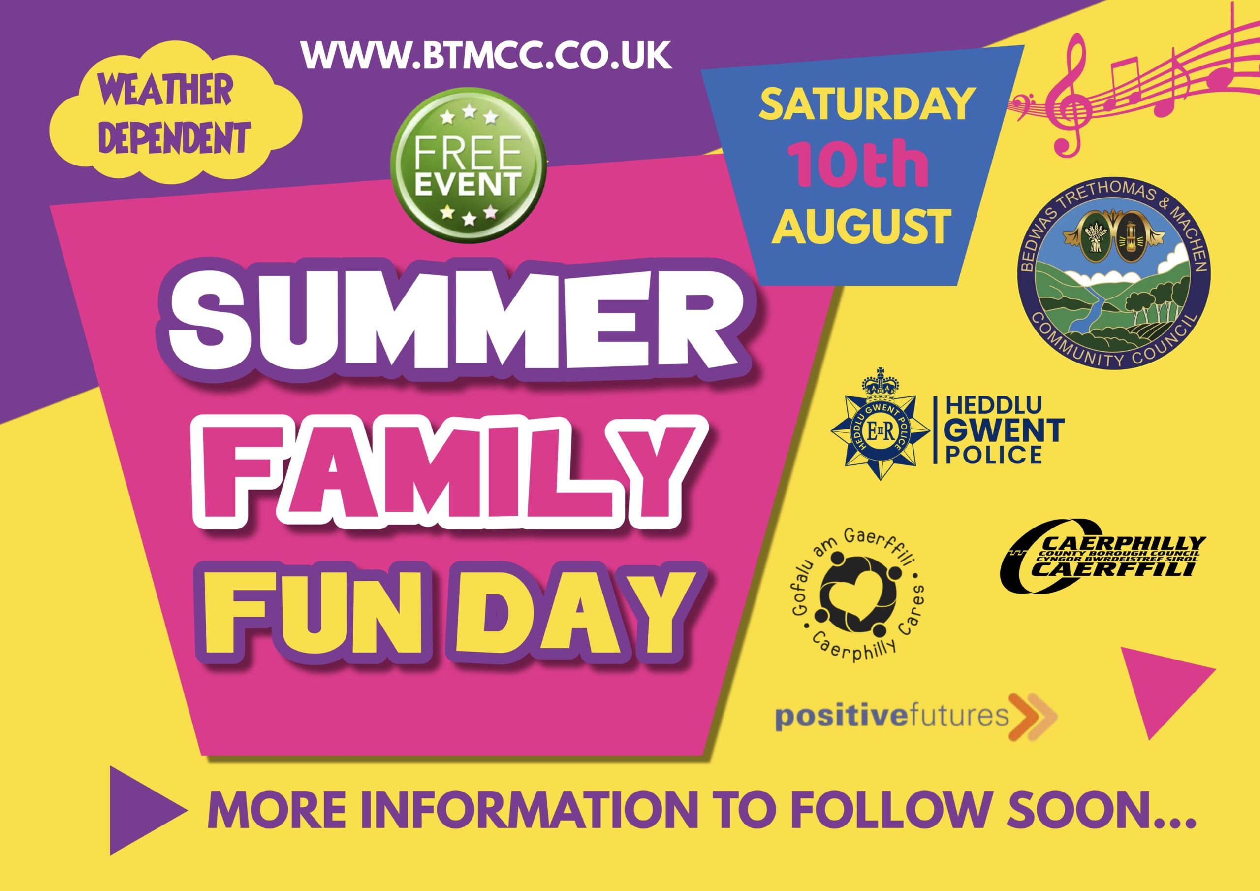 Summer Family Fun Day - 10 August 2024 - Bedwas, Trethomas & Machen ...